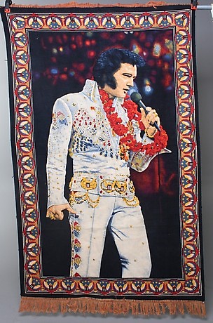 TAPESTRY, Elvis, approx. 150 x 90 cm, 1900s. Carpets & Textiles ...