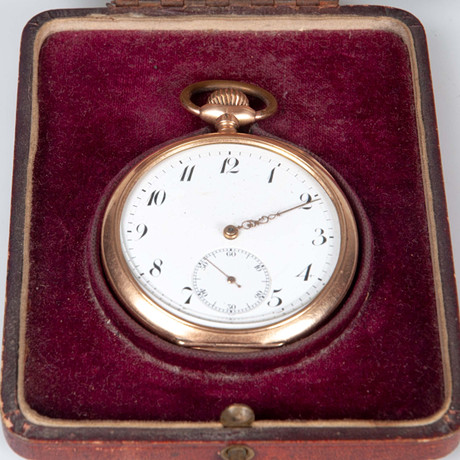 A 14k gold pocket watch, Avance Retard, 20th century. Clocks & Watches ...