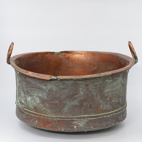 LARGE COPPER TUB (51 CM). Silver & Metals - Pewter, Brass & Copper ...