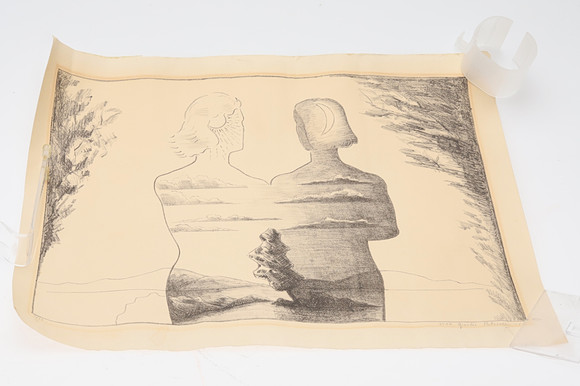 VILHELM BJERKE PETERSEN. Lithograph, “The Day and the Night” signed and ...