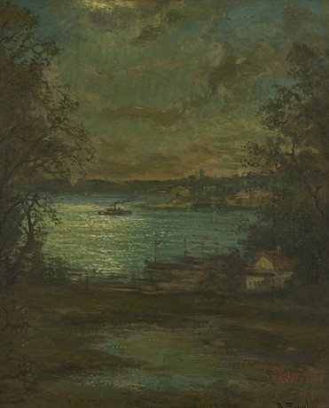 RAGNAR SWAHN (1882–1964). Stockholm motif, oil on canvas, sung by R ...