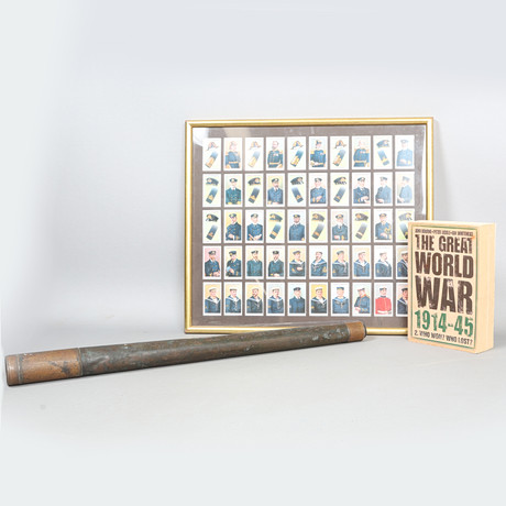 MILITARY INTEREST, A SET OF WILLS CIGARETTE CARDS, A BOOK AND A ...