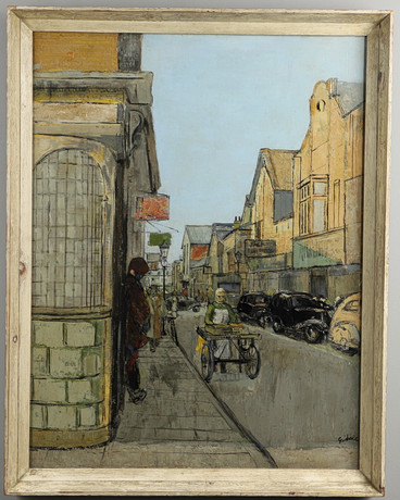 KENNETH GRIBBLE (1925-1995). STAITHES FISH SELLER, YORKSHIRE. Art ...