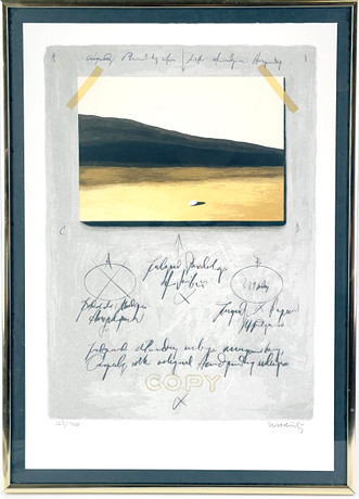 JØRGEN WARING (1938-2022), lithograph in colours, Composition, signed ...