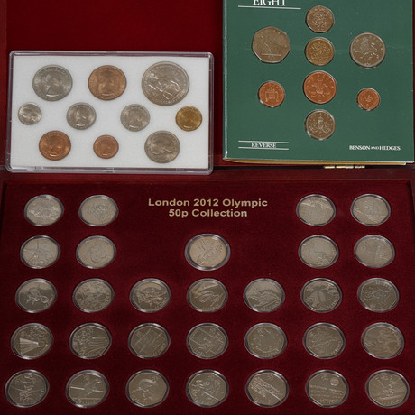 A LONDON 2012 OLYMPIC 50P COLLECTION, AN UNCIRCULATED COIN COLLECTION ...