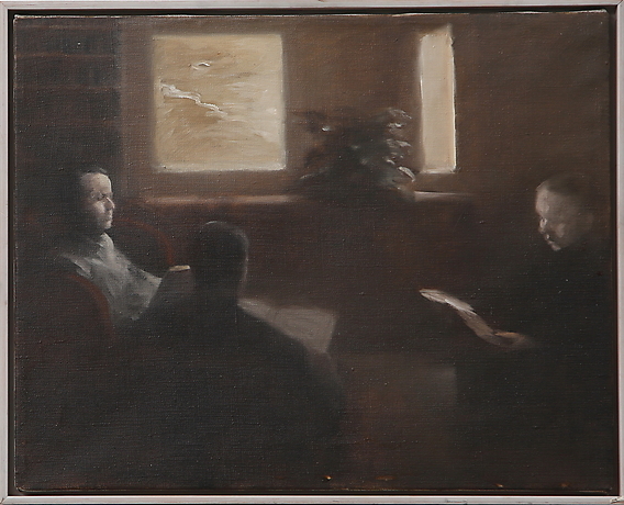 PETER MARTENSEN. Heimlich was. III, oil on canvas, signed P Martensen ...