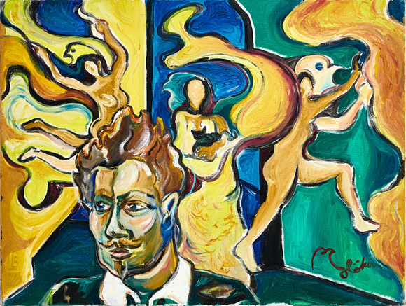 SVEN-ARNE “THE HAWK” HÖKENSTRÖM (Stockholm, 1947-2025). “A. Strindberg ...
