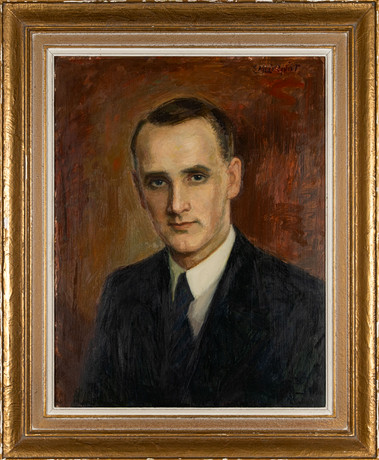 CARL MAGNUS LINDQVIST. Oil on panel, Portrait, 20th century. Art ...