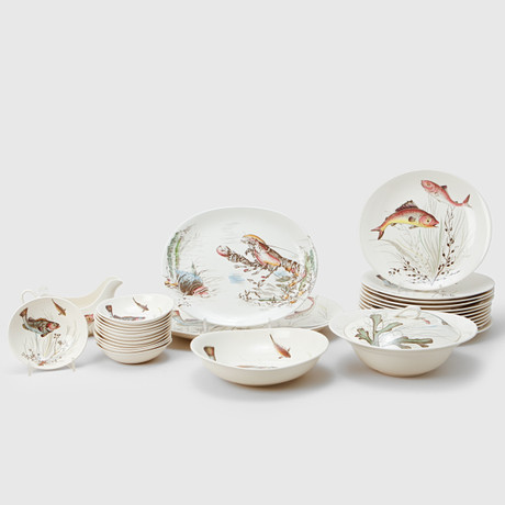 A 29-piece flint fish set, Johnson Bros, England. Ceramics & Porcelain ...