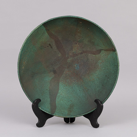 A ceramic bowl plate, Johan Thunell, Smedstorp, signed. Ceramics ...