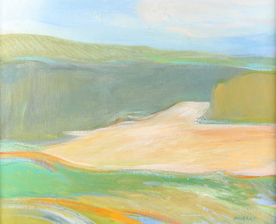 BENGT OSSLER. Oil painting on canvas. “Landscape from the ridge ...