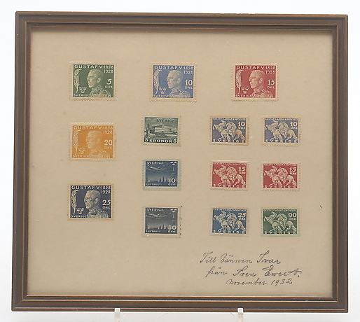 STAMP BOARD, stamps engraved by Sven-Ewert, 1900s. Coins, Medals ...