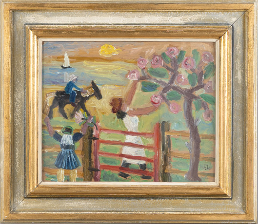 FRANS LARSSON. “Summer”, oil on panel. Art - Paintings - Auctionet