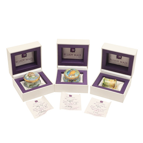 ELLIOT HALL ENAMEL BOXES. Ceramics & Porcelain - European - Auctionet