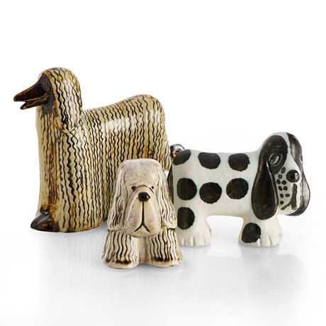 LISA LARSON (1931-2024). Hundar, 3 st, ur serien "Kennel"; "Spaniel ...