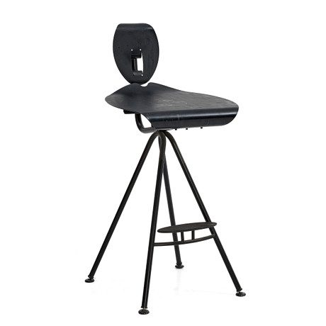 CARLO FORCOLINI. Bar stool, “Miro”, Alias UK, 1980s, black lacquered ...