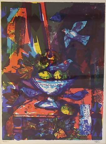 GERMAN GRAPHIC ARTIST, COLOR LITHOGRAPHY. Art - Engravings & Prints ...