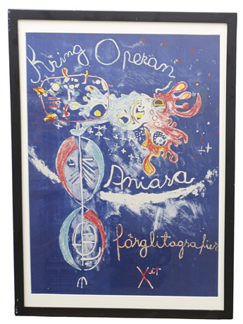 SVEN XET ERIXSSON. Lithograph in colour,” Around the opera Aniara ...