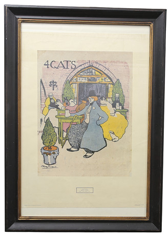 PABLO PICASSO. Efter, affisch "Menu-4 Cats" Paris 1983. Konst - Övrigt ...