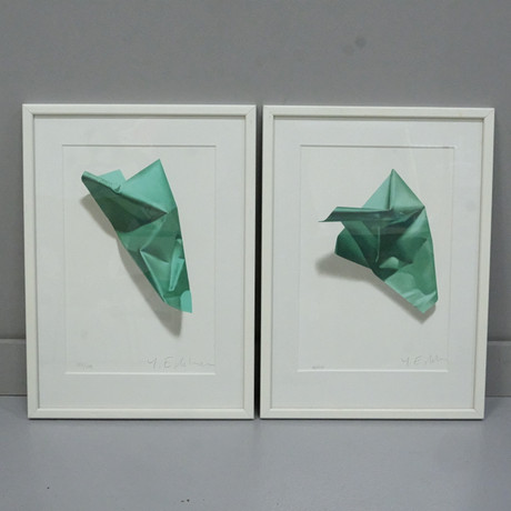 YRJÖ EDELMANN. LITHOGRAPHS. CRUMPLED PAPER. TWO PARTS. Art - Engravings ...