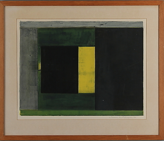 ARNE L HANSEN. Composition, color lithograph, signed and dated 61. Art ...