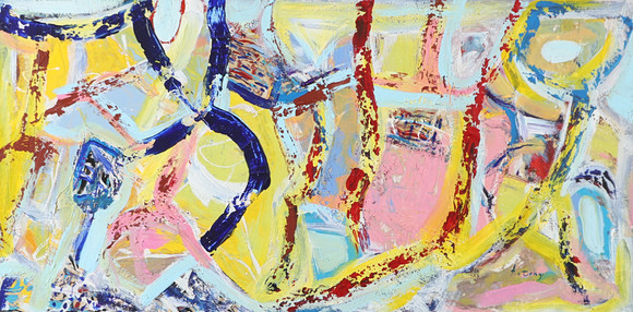 IMRE ANTONYI (UNGERN/SVERIGE 1932-2025). Composition with figures, oil ...