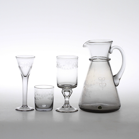 GLASS SET, 30 pieces, glass, "Antique", Reijmyre. Glass - Tableware ...