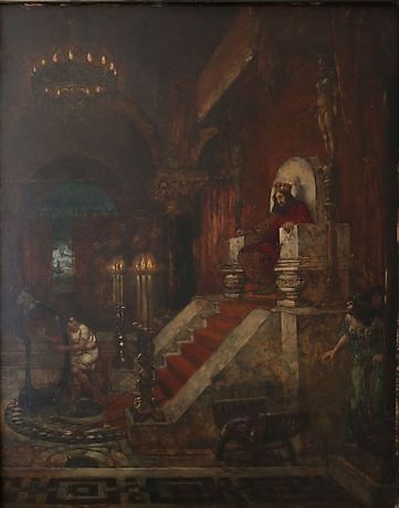 FRENZ, ALEXANDER. ''DAVID PLAYS THE HARVE BEFORE SAUL''. Art ...