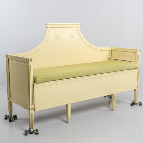 An empire/ late Gustavian kitchen sofa, first part of the 19th century ...