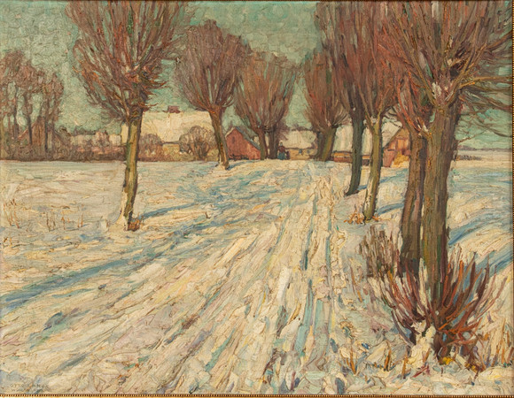 OTTO LANG-WOLLIN (1881-1958). Under vintern. Konst - Måleri - Auctionet