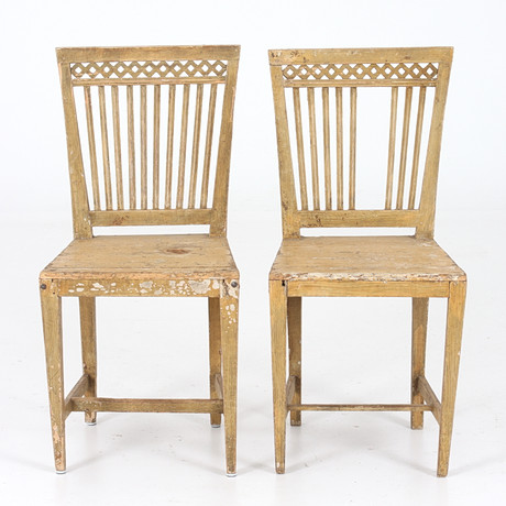 STOLAR, 2 st, allmoge, Gustaviansk stil, 1800-tal. Allmoge - Möbler ...