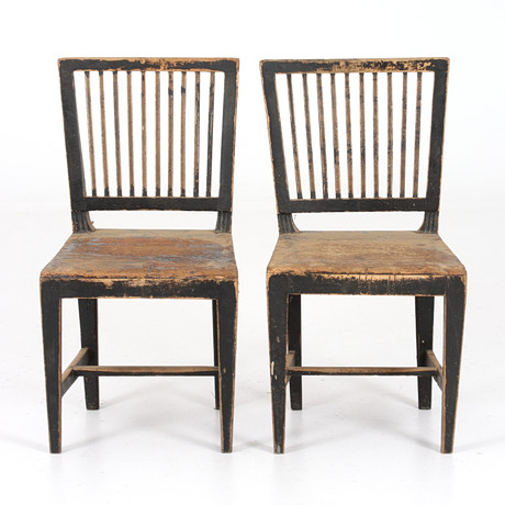 STOLAR, 2 st, allmoge, Gustaviansk stil, 1800-tal. Allmoge - Möbler ...