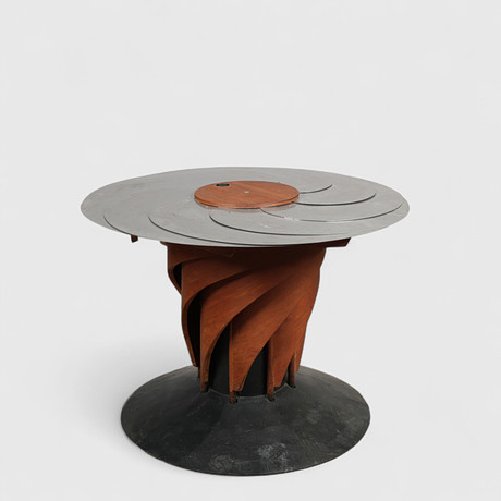 NILS-OLE ZIB. Sculptural dining table in mahogany and black lacquered ...