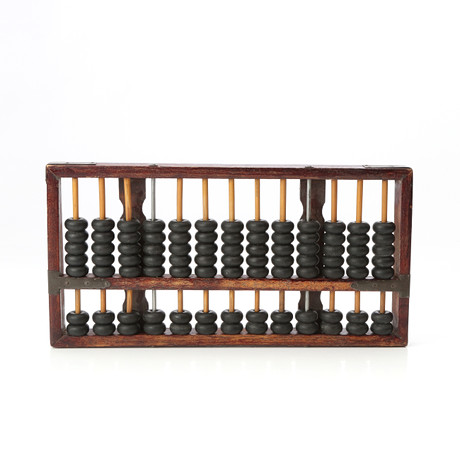 ABACUS. Wood and metal. China, 20th century. With metal label. Asiatica ...
