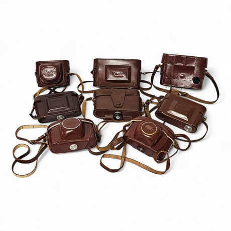 Eight antique leather camera covers. Photo, Cameras & Lenses - Cameras ...