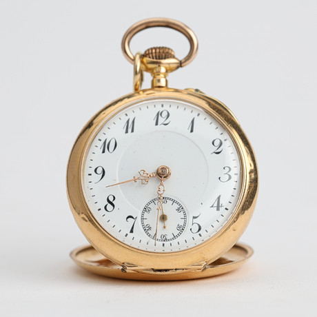 POCKET WATCH, 18K gold, manual winding, anchor. Clocks & Watches ...