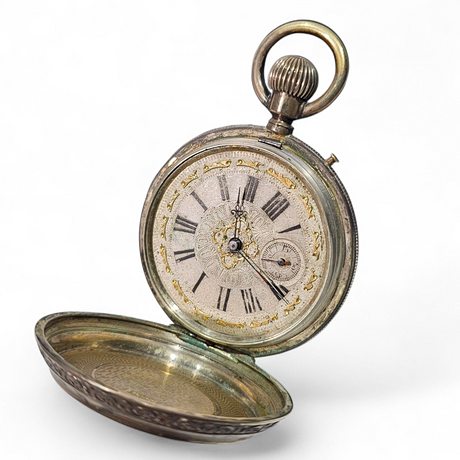 Remontoir pocket watch with cover decorated in guilloxé. Clocks ...