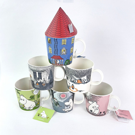 A set of 6 Moomin Characters porcelain mugs, Arabia, Finland. Ceramics ...
