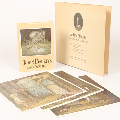 JOHN BAUER. Book and folder with print. Books, Maps & Manuscripts ...