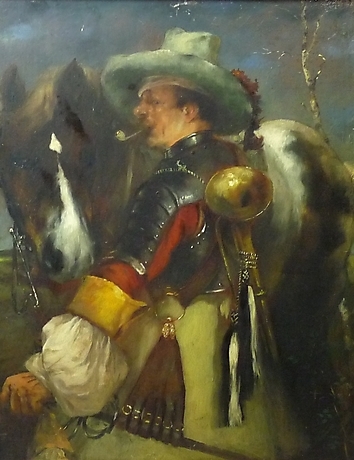 RICHARD STILLER, Pappenheim trumpeter. Art - Paintings - Auctionet