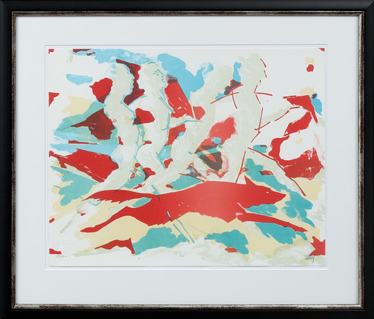 GRAHAM STACY. “Wolf”. Lithograph in colour, signed and numbered 225/360 ...