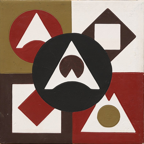 TOM MOSLEY. Oil on canvas, composition, signed and dated 1969 on verso ...