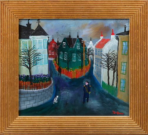 ANDERS HULTMAN. “Suspect”, oil on panel, signed. Art - Paintings ...