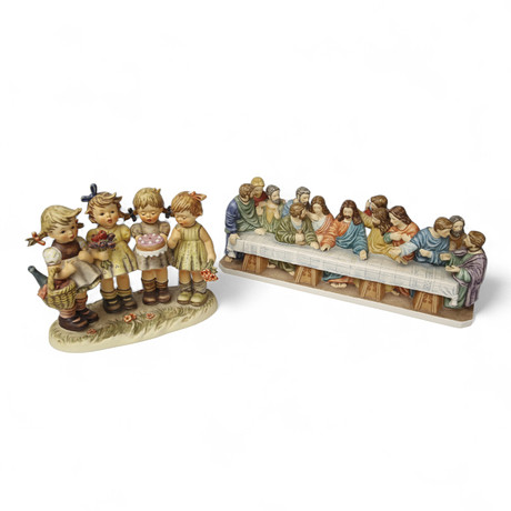 FIGURINES, porcelain, The Last Supper, Goebel and We wish you the best ...
