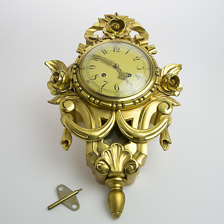 WALL PENDULUM, Exact, gilt, rococo style. Clocks & Watches - Wall ...