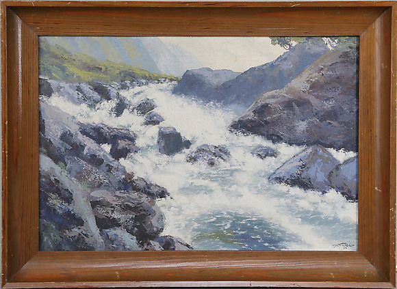 CHRISTIAN FABER. Fors motive, oil on canvas, signed and dated -35. Art ...