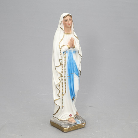 SKULPTUR, gips, signerad, " Jungfru Maria ". Konst - Skulptur - Auctionet