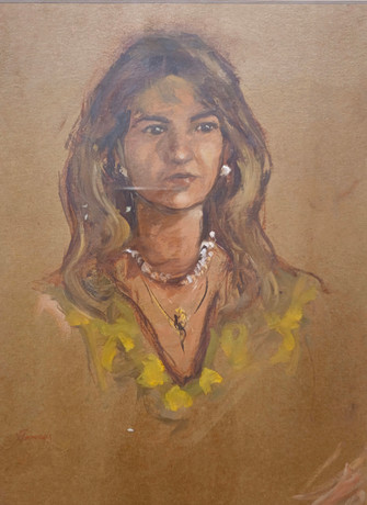 FREDERIC WILL IT RAIN. PORTRAIT OF A WOMAN. PENCIL ON PAPER. Art ...