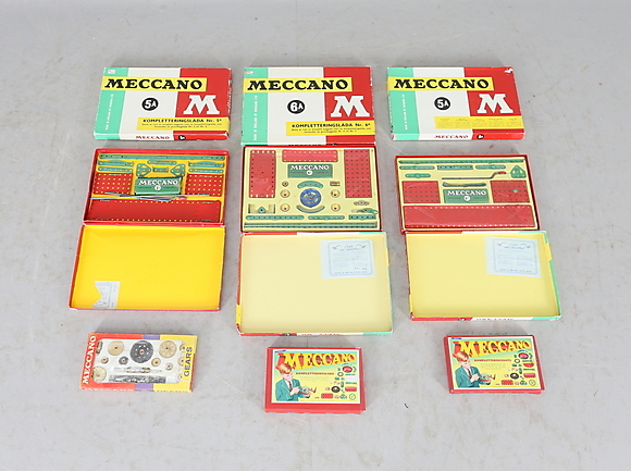 MECCANO BOXES, 9 pieces, 1960s. Toys - Auctionet