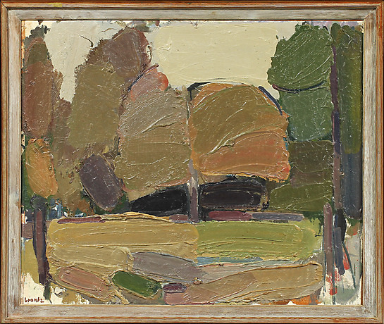 BENGT CRANTZ. Landscape, oil on canvas mounted on Board, signed. Art ...